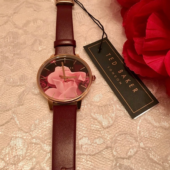 Ted Baker London | Accessories | Ted Baker Floral Dial Leather Strap ...